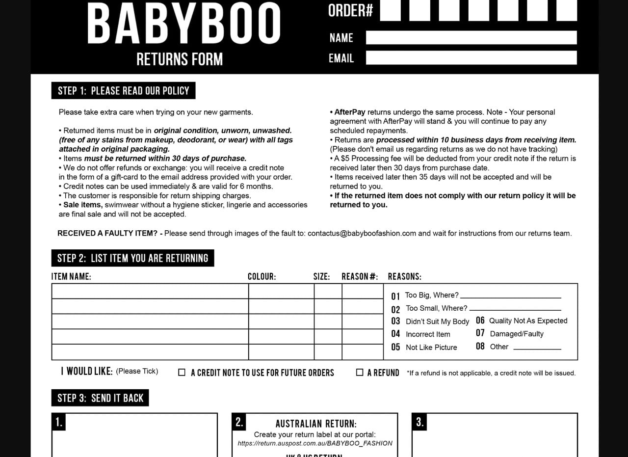 Babyboo Returns Policy: Simplified - PaperBeez