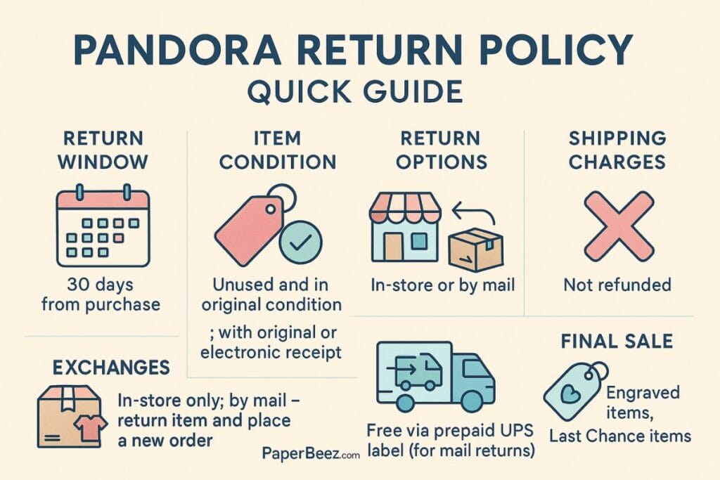 Pandora Return Policy (USA): A Simple Guide for Shoppers - PaperBeez