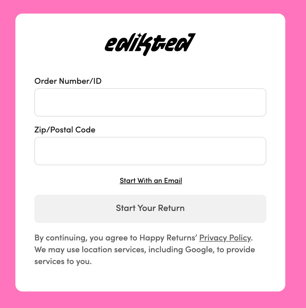 Edikted Return Policy: Simplified - PaperBeez